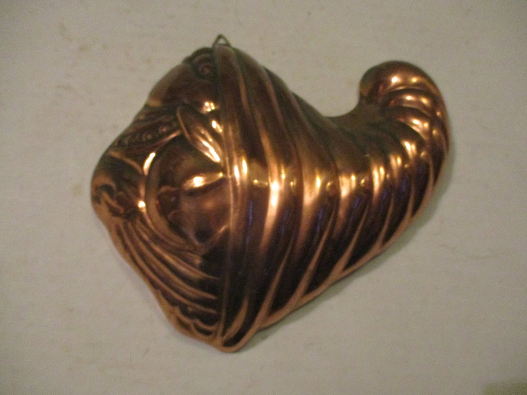 Copper Cornucopia Mold - Unusual Form of Overflowing Shell or Horn With ...