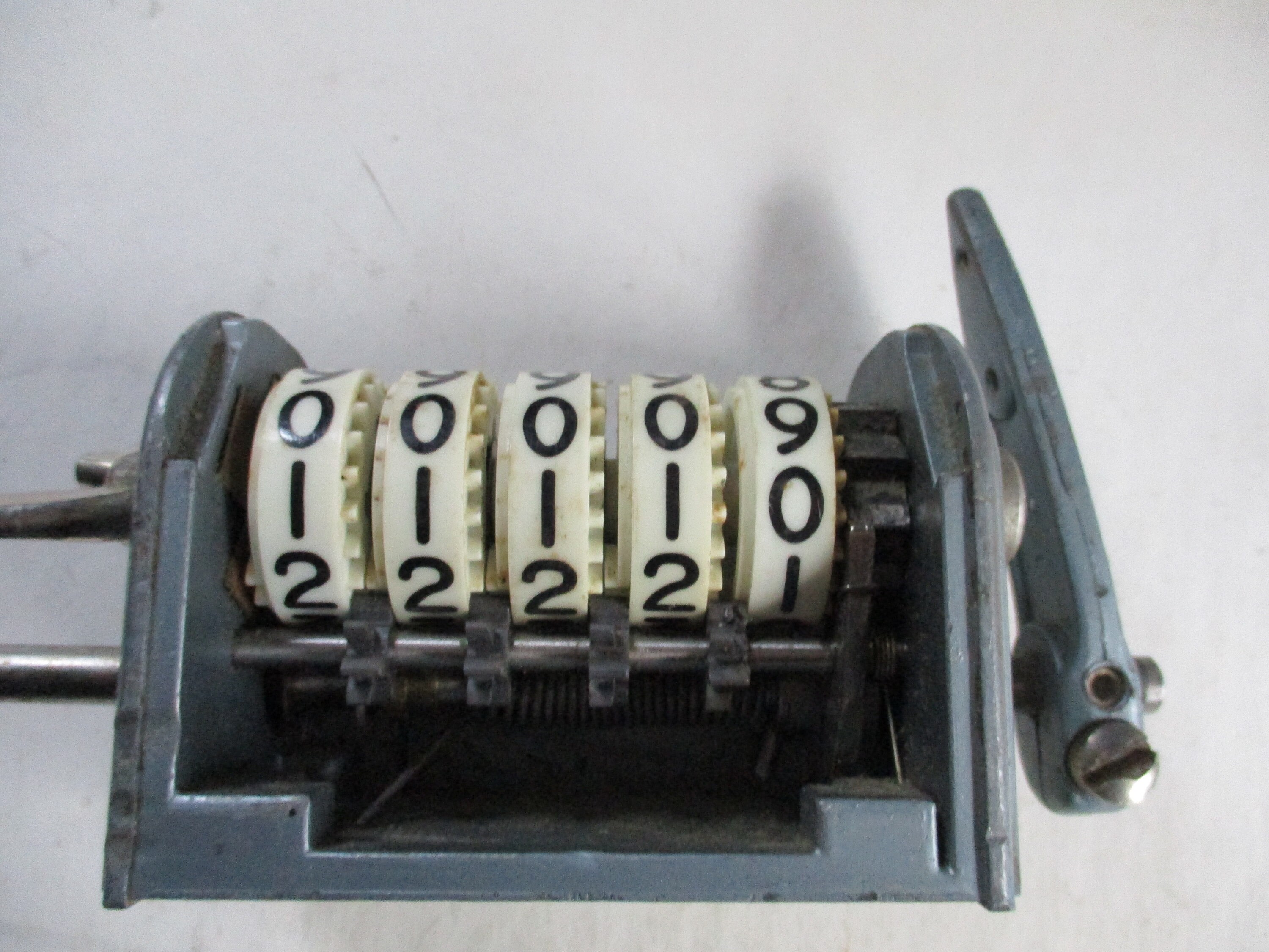 Mechanical Production / Attendance Counters - Three Vintage 4 and 5 ...