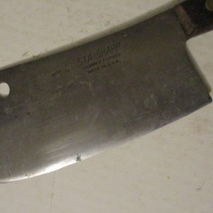 Sta Sharp Butchers Cleaver - Large Form W/sta-sharp Stamp on Blade ...