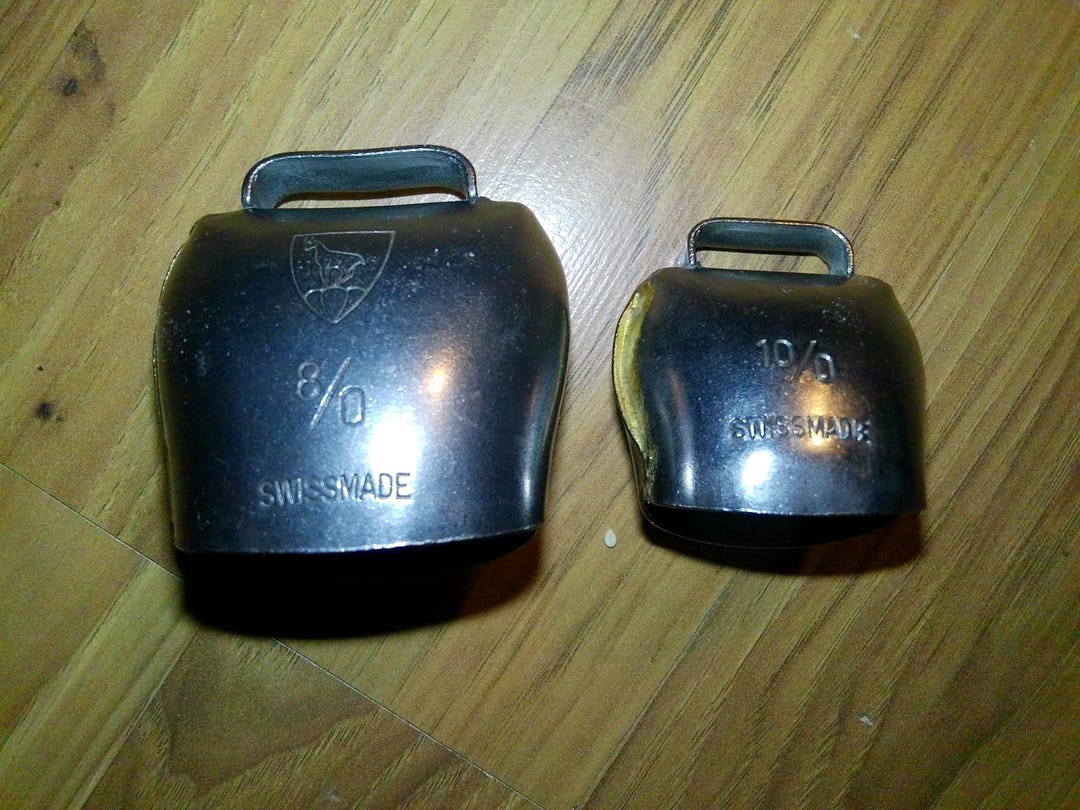 Firmann Bulle 8/0 and 10/0 Silver Brass Cow Bell - Antique Pastoral ...