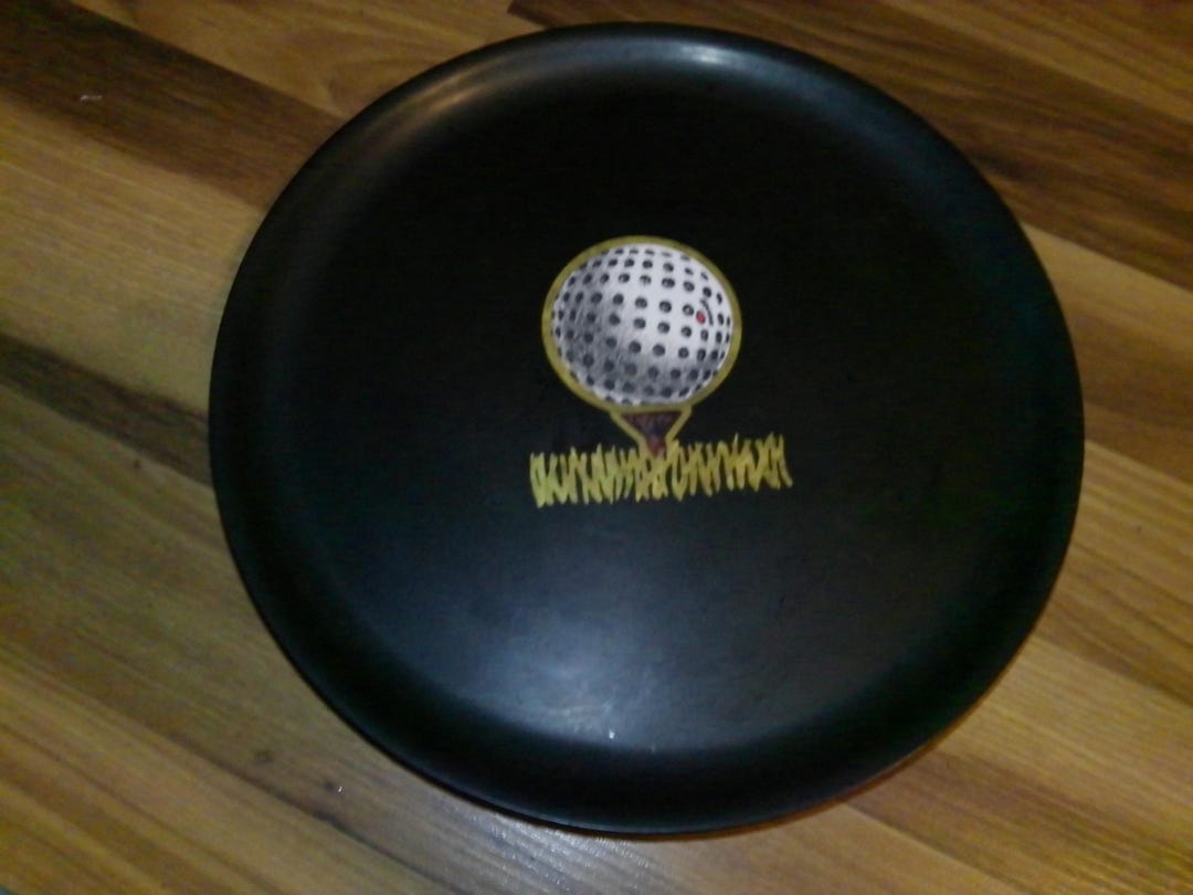 Couroc of Monterey Golf Ball Themed 1960s Era Resin Tray With Image ...