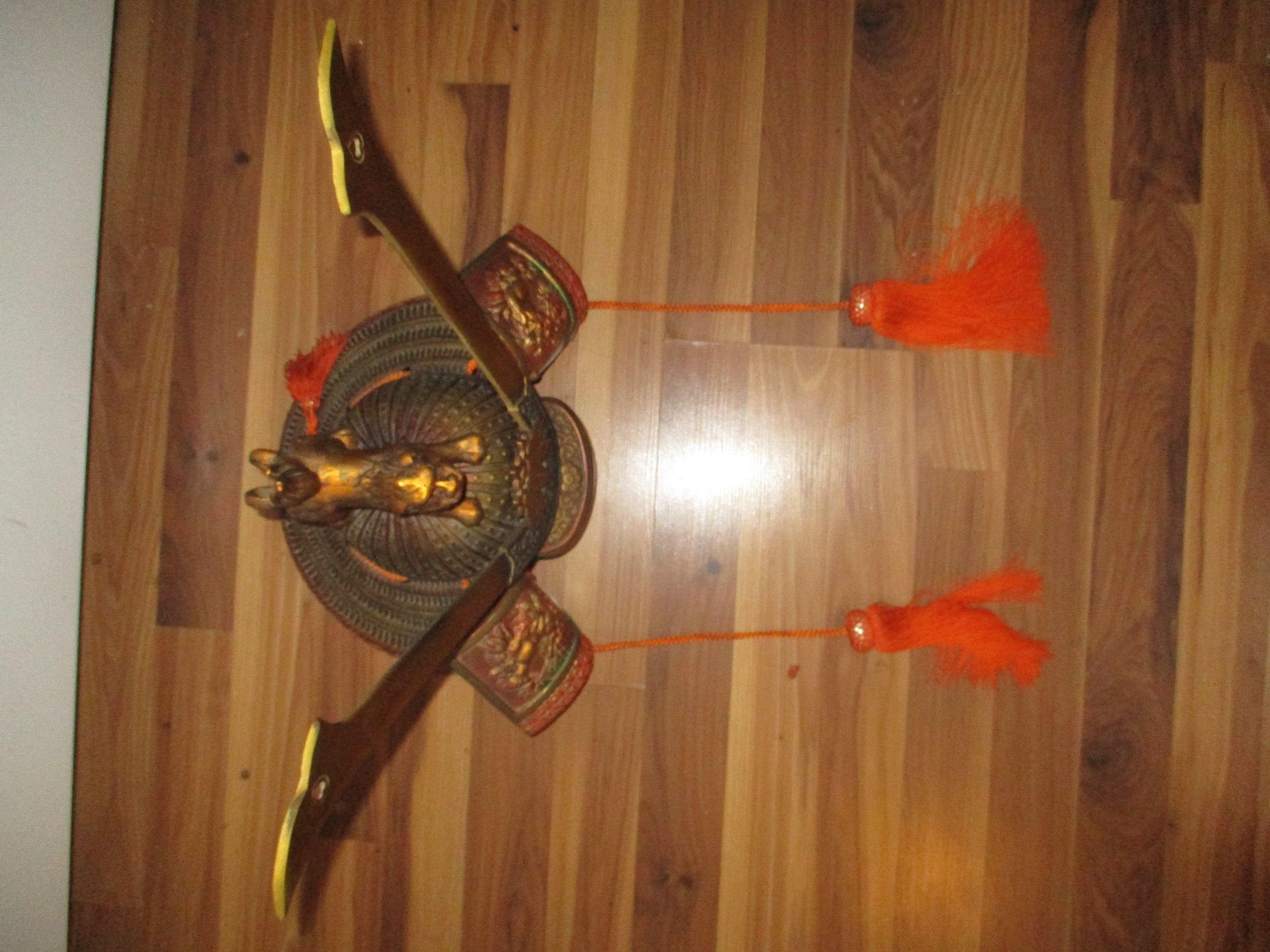 Bronze Samurai Kabuto Helmet With Brass Crest - 15" High Form 12 ...
