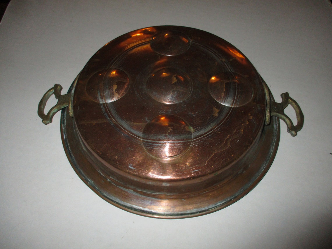 Large Copper Cake or Pudding Mold or Escargot Pan 10 - Etsy