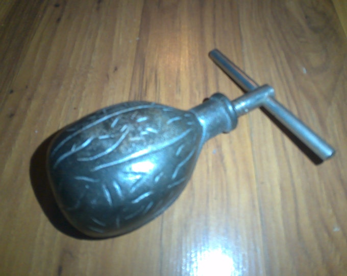 Steel Nutcracker - Mid-century Modern Nutshell Shaped Screw Style Form ...