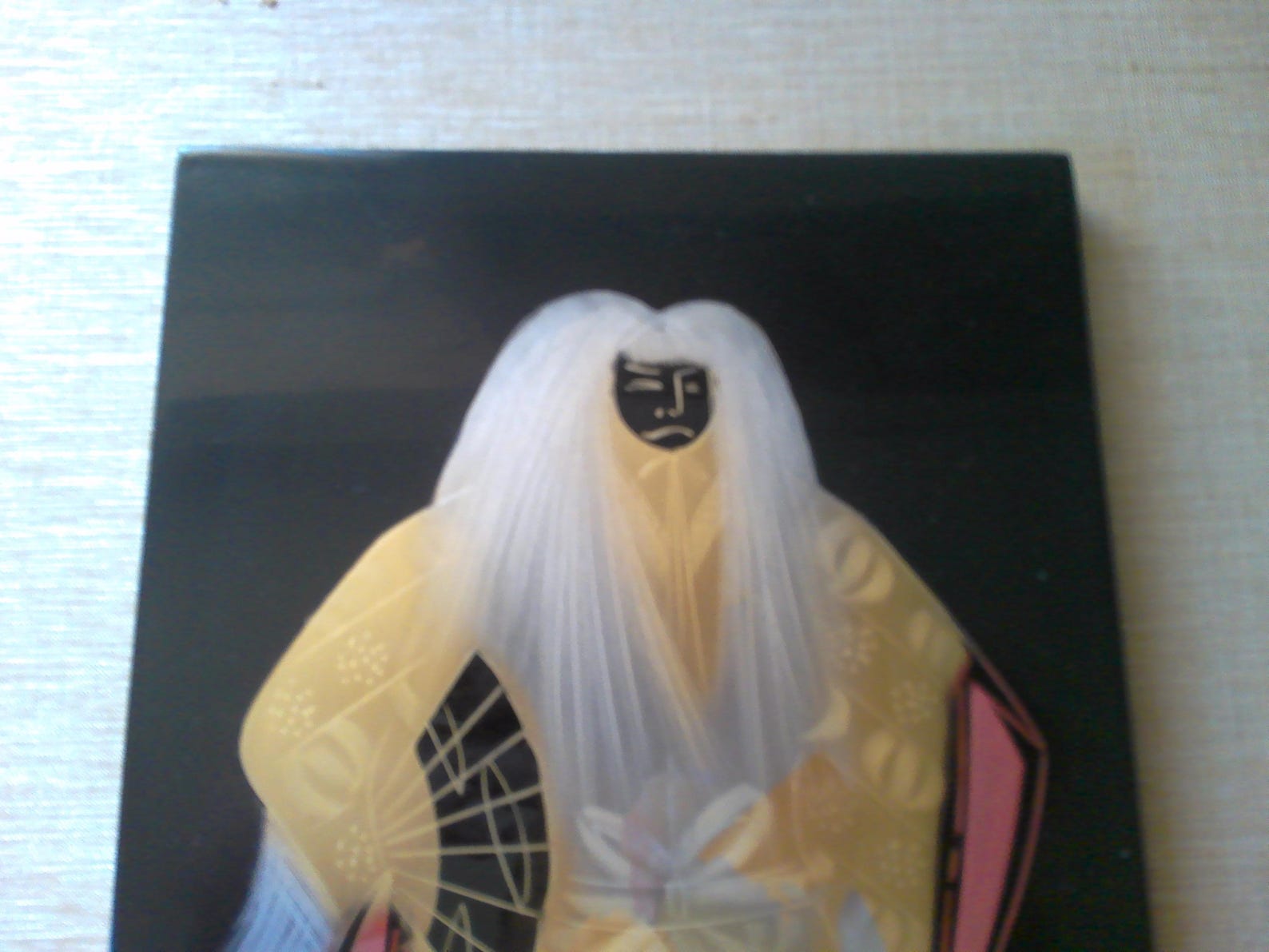 Wajima Lacquerware Kabuki Dancer - 1950/60s Framed Japanese Gilt Figure ...