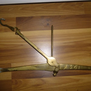 Antique Hanging Brass Equal Arm Balance Scale With Hanging Copper ...
