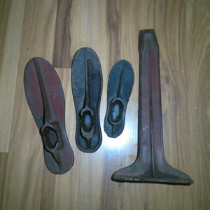 Cobbler or Shoemaker Anvil Set - 11.25" Mount W 3 Cast Iron Anvil Shoe ...