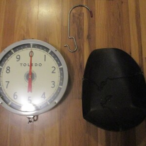 Toledo Scale Co. - 1950s Hanging Produce Scale W Hanger and Basket - 30 ...