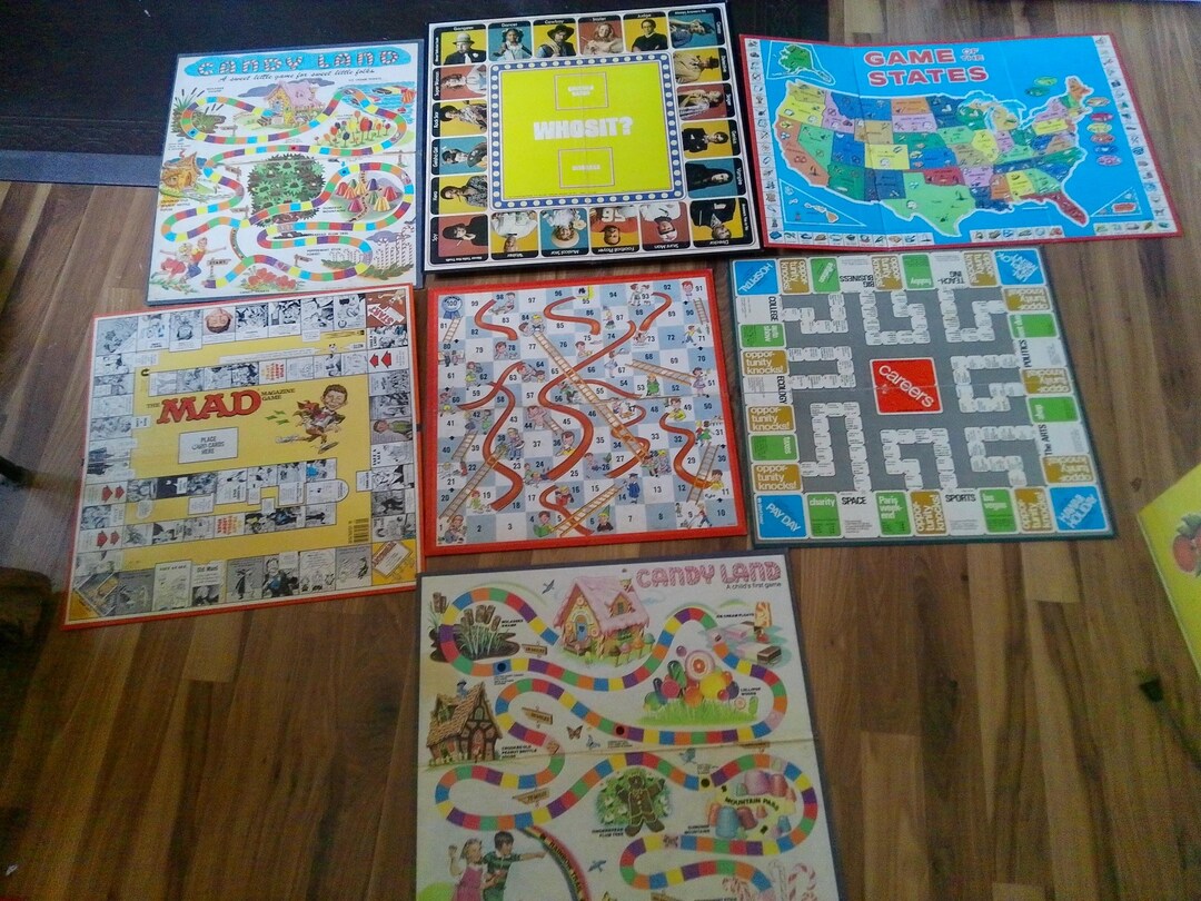 Game Boards - Set of 7 Kids Games Board Collection From 60/70s- Great ...
