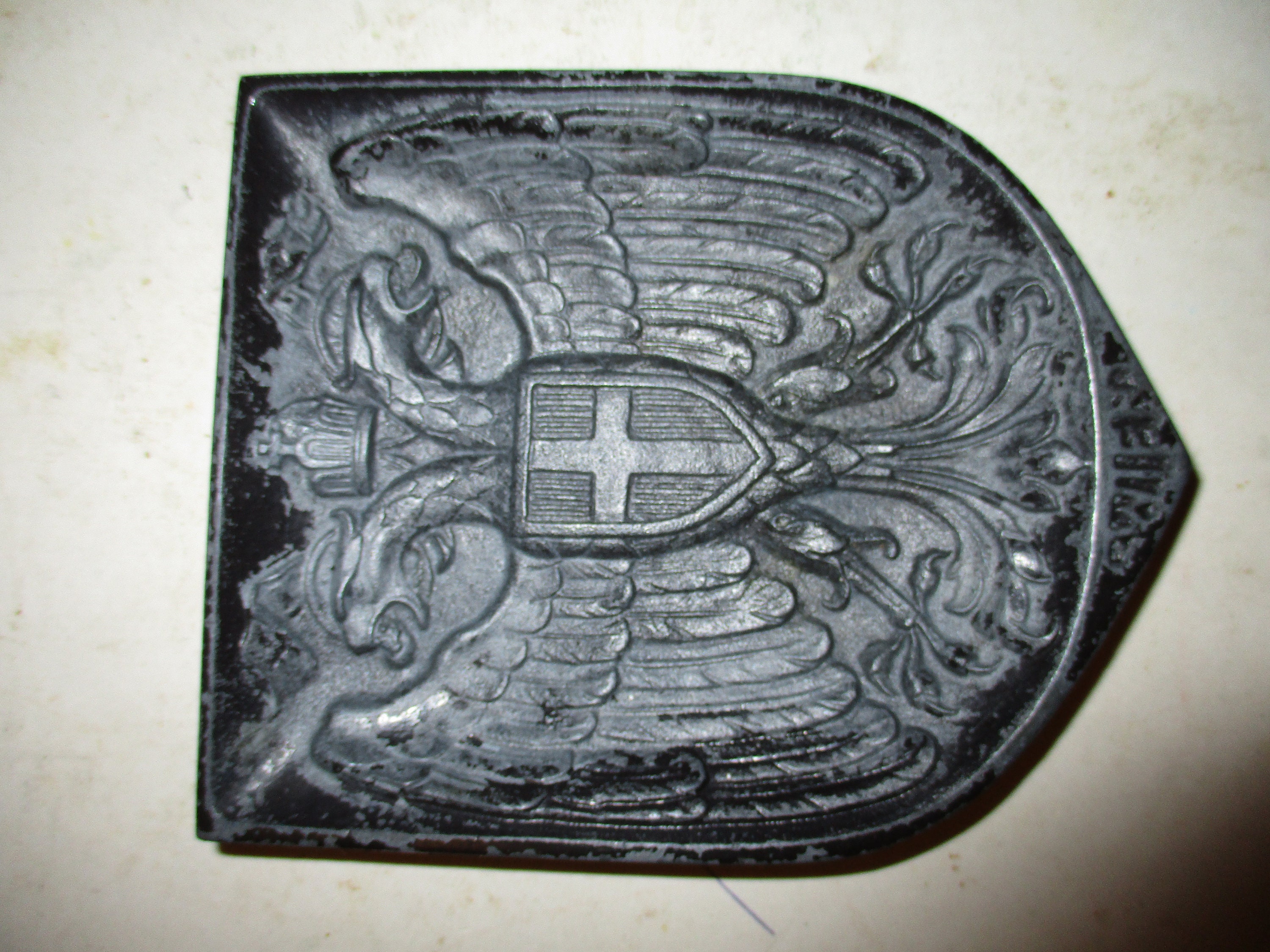 Antique Austrian Heraldic Shield Ashtrays Deep Relief Pewter | Etsy