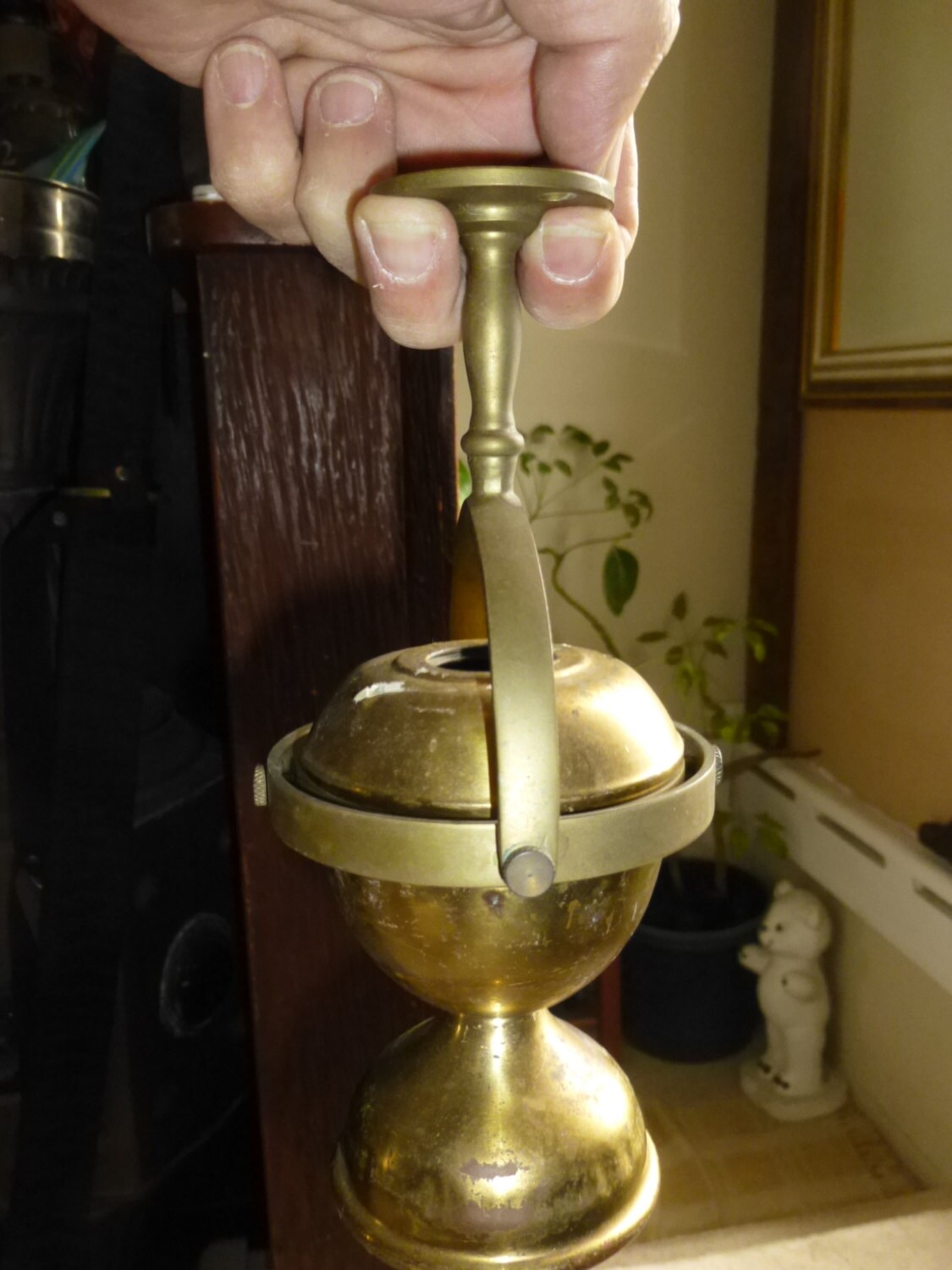 Gorgeous Gimbal and Oil Lamp Base in Solid Brass - Nautical Form Mounts ...