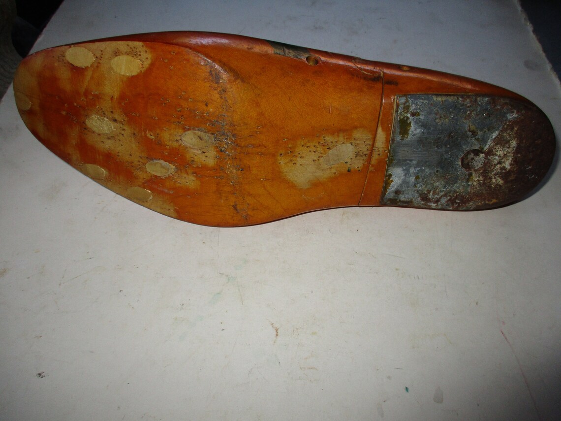 Antique Shoe Last Wood and steel form for making US | Etsy