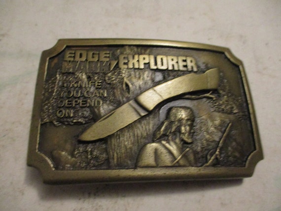 Edgemark Explorer Logo Belt Buckle - Great condition … - Gem