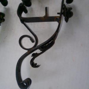 Antique Wrought Iron Railing Brackets Set of 4 10 X 5.5x 1.5 Across ...