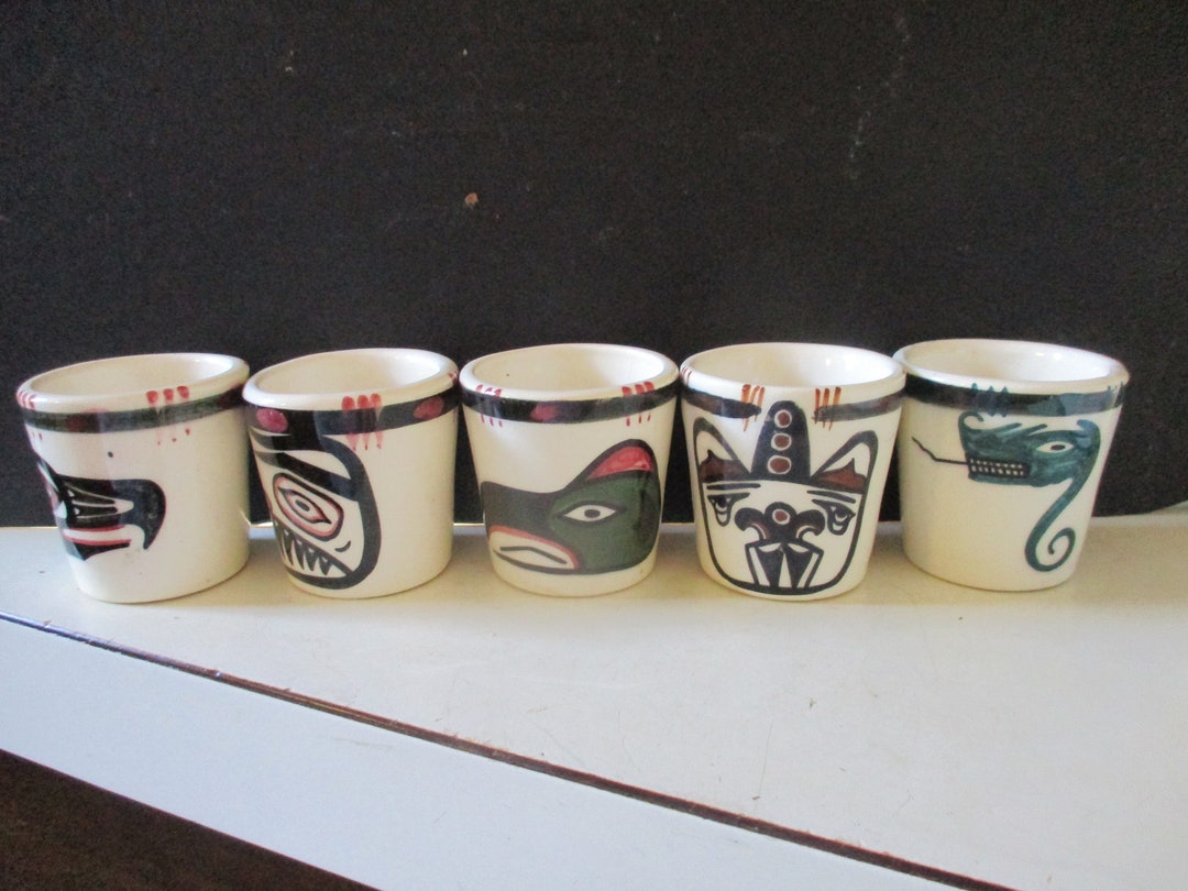 Lambert Pottery (BC Canada) Egg Cups or Shot Glasses - Set of 5 ...