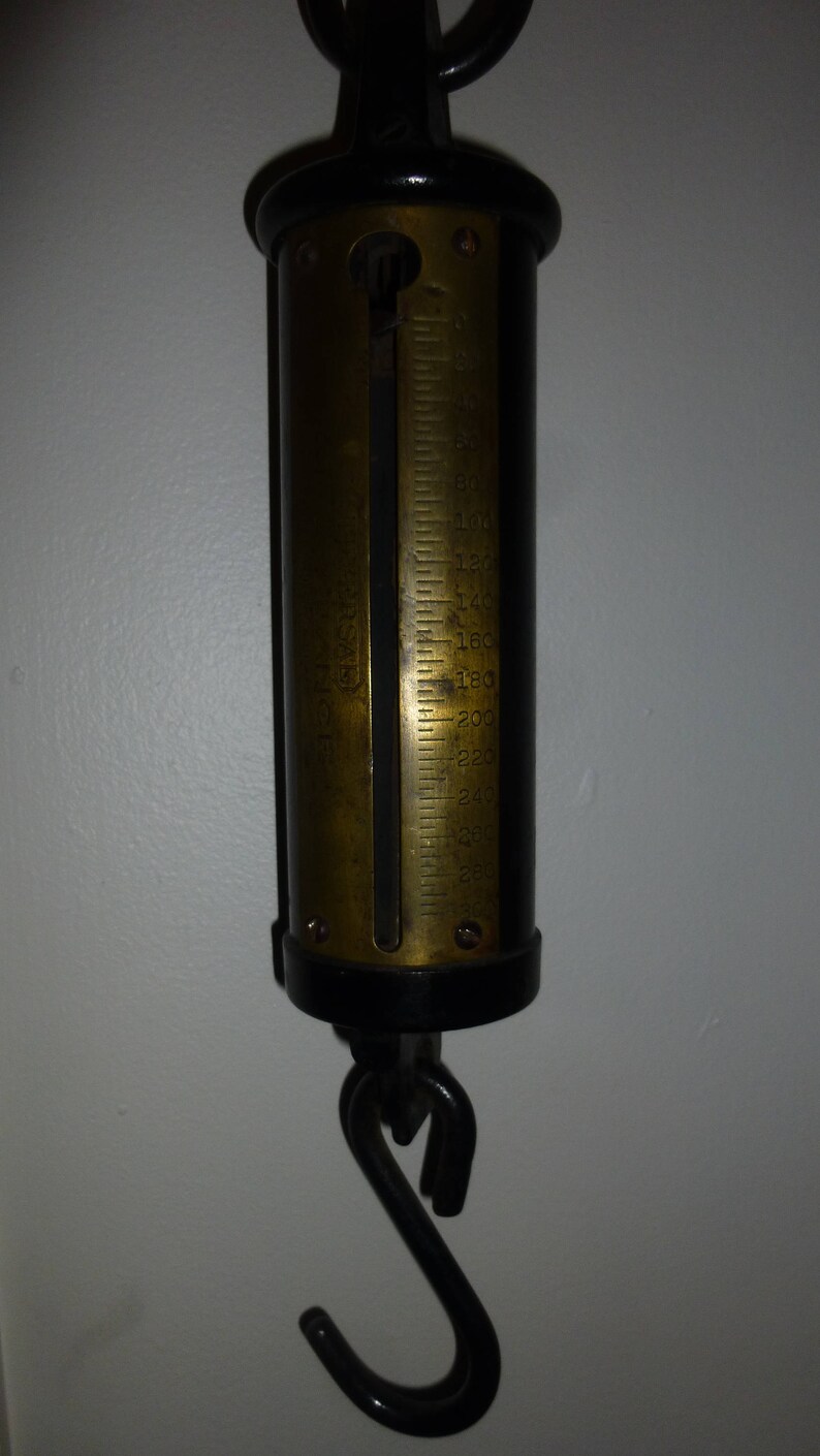 Universal Ice Balance - Hanging Brass and Cast Iron 300 Lb Scale ...