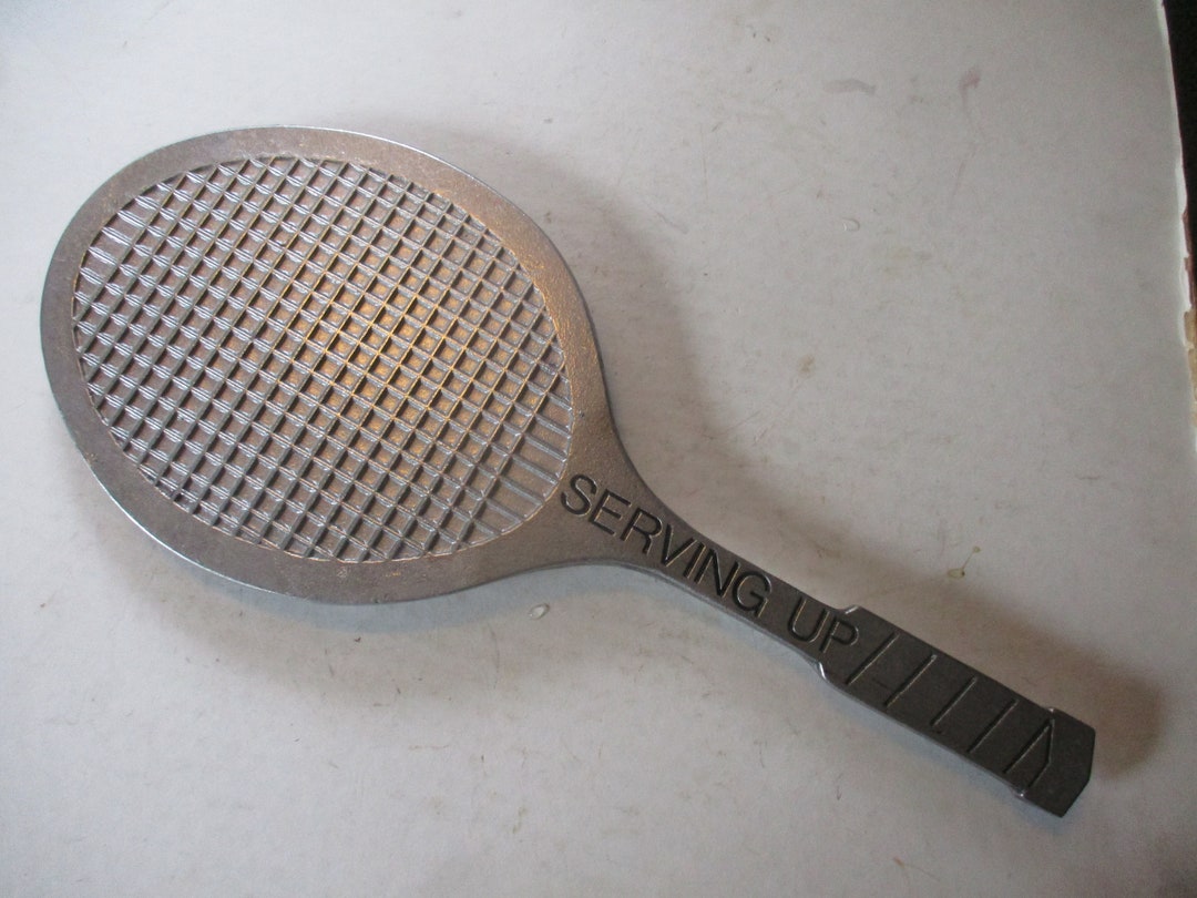 Serving up - Tennis Racket Shaped Cast Aluminum Trivet and Serving Tray ...