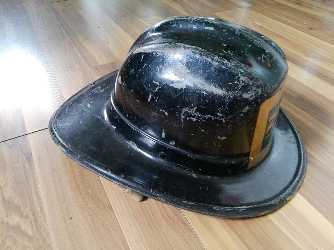 Antique Fire Helmet W Painted 35- Cairns and Bro. Size 7 1/4- Nice ...
