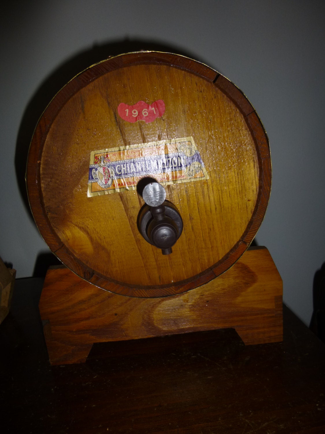 1961 Chianti Mazzoni Italian Wine Barrel Gallon Glass Bottle | Etsy