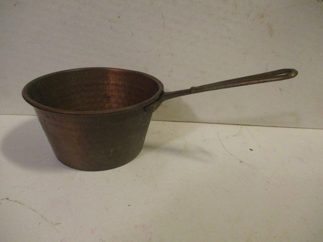 Large Measuring Cup 16 Ounce Hammered Copper Form With Rolled Edge ...