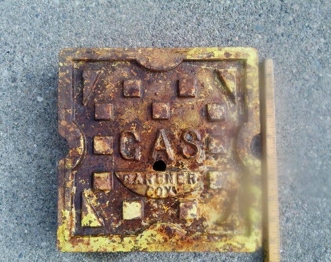 Cast Iron Gas Gardner Box Utility Cover -9" Sq X 2" Deep 15 LB Form W ...
