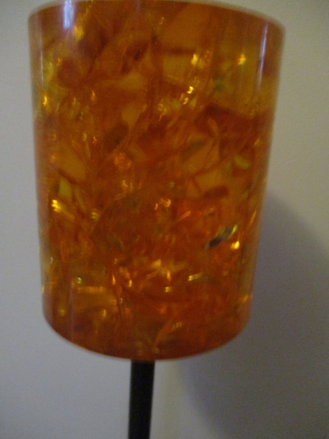 Mid-century Modern Safety Pylon Delineator Bollard - Orange Lucite on ...