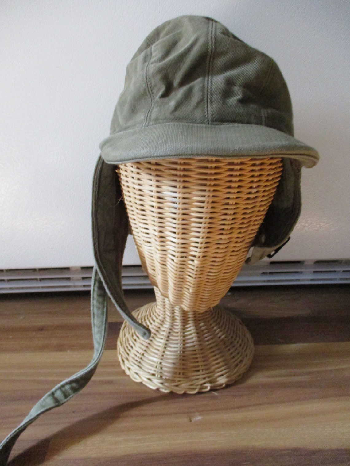 US Navy Cold Weather Gear Ear Flap Hat w Chin Strap WW2 era | Etsy