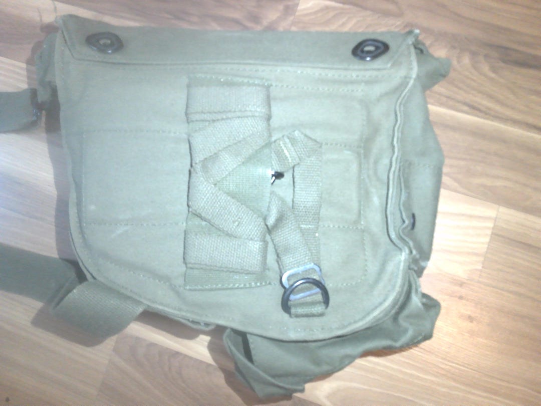 Vietnam Era ABC M17 Gas Mask Bag - Vintage US Army Gas Mask Canvas ...