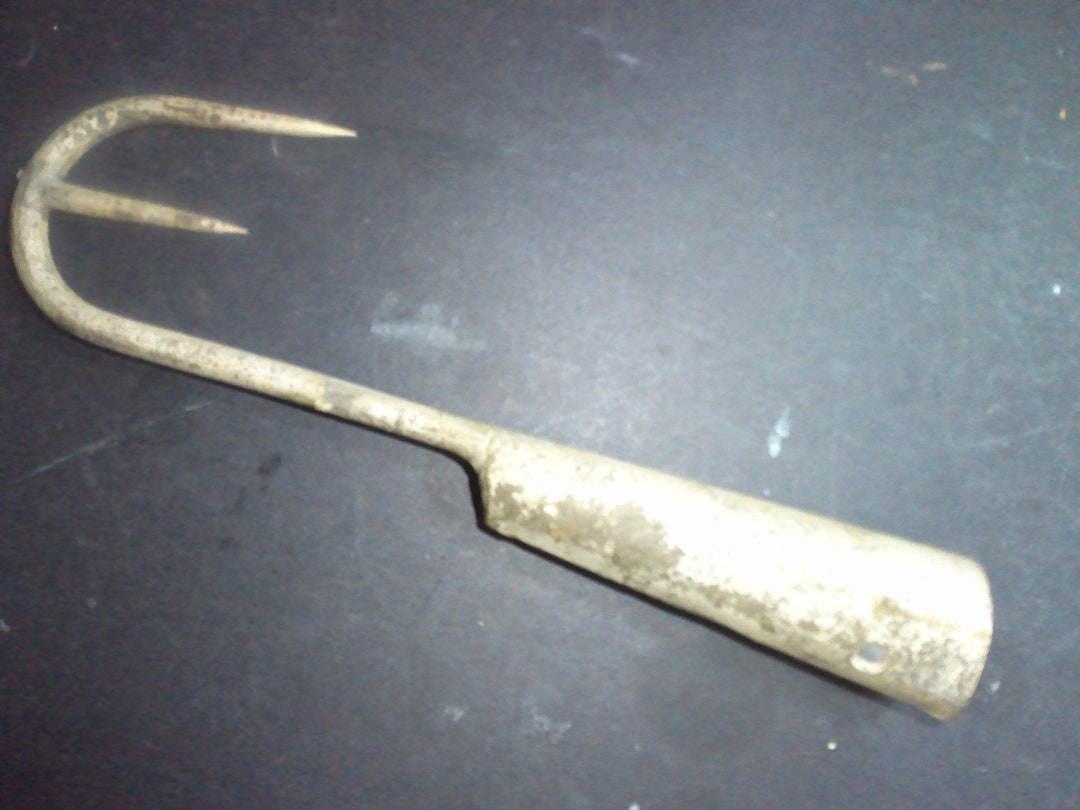 Fishing Gaff - 9.5" Long Double Prong Head for Hand or Can Be Pole ...