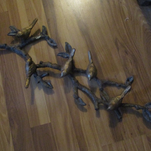 Cast Iron Branch With 3 Birds - Etsy