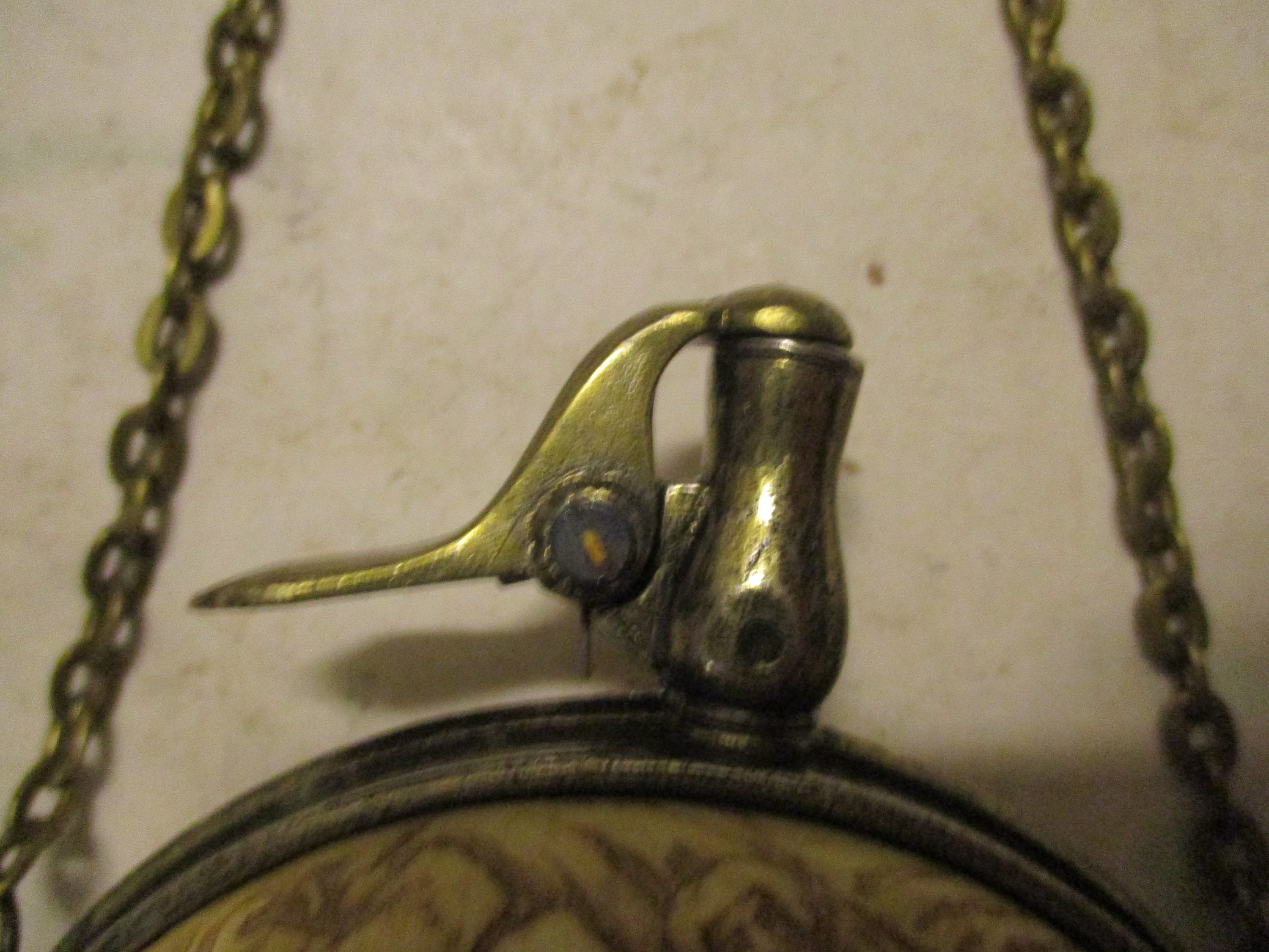 Antique French Powder Horn Repro - Rare and Unusual 4.25" Doughnut ...