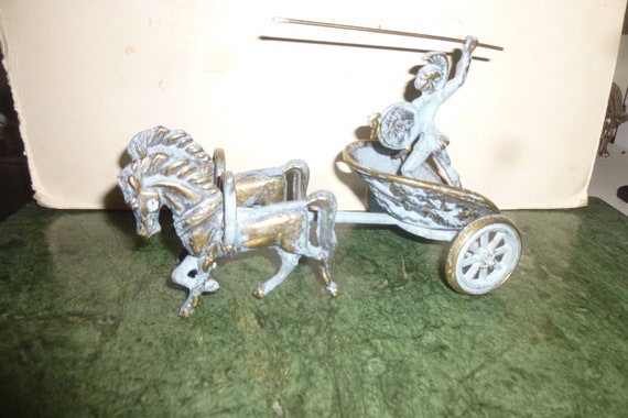 Bronze Chariot Fun and Unusual Vintage Rolling Greek Style | Etsy