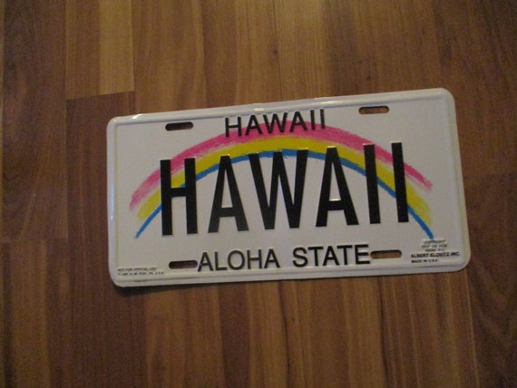 Hawaii Aloha License Plate Standard Sized Relief Souvenir | Etsy
