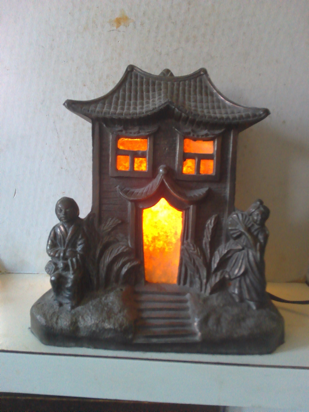 Temple or Tea House Shaped Lamp - Fun Antique Form for Decor/nightlight ...