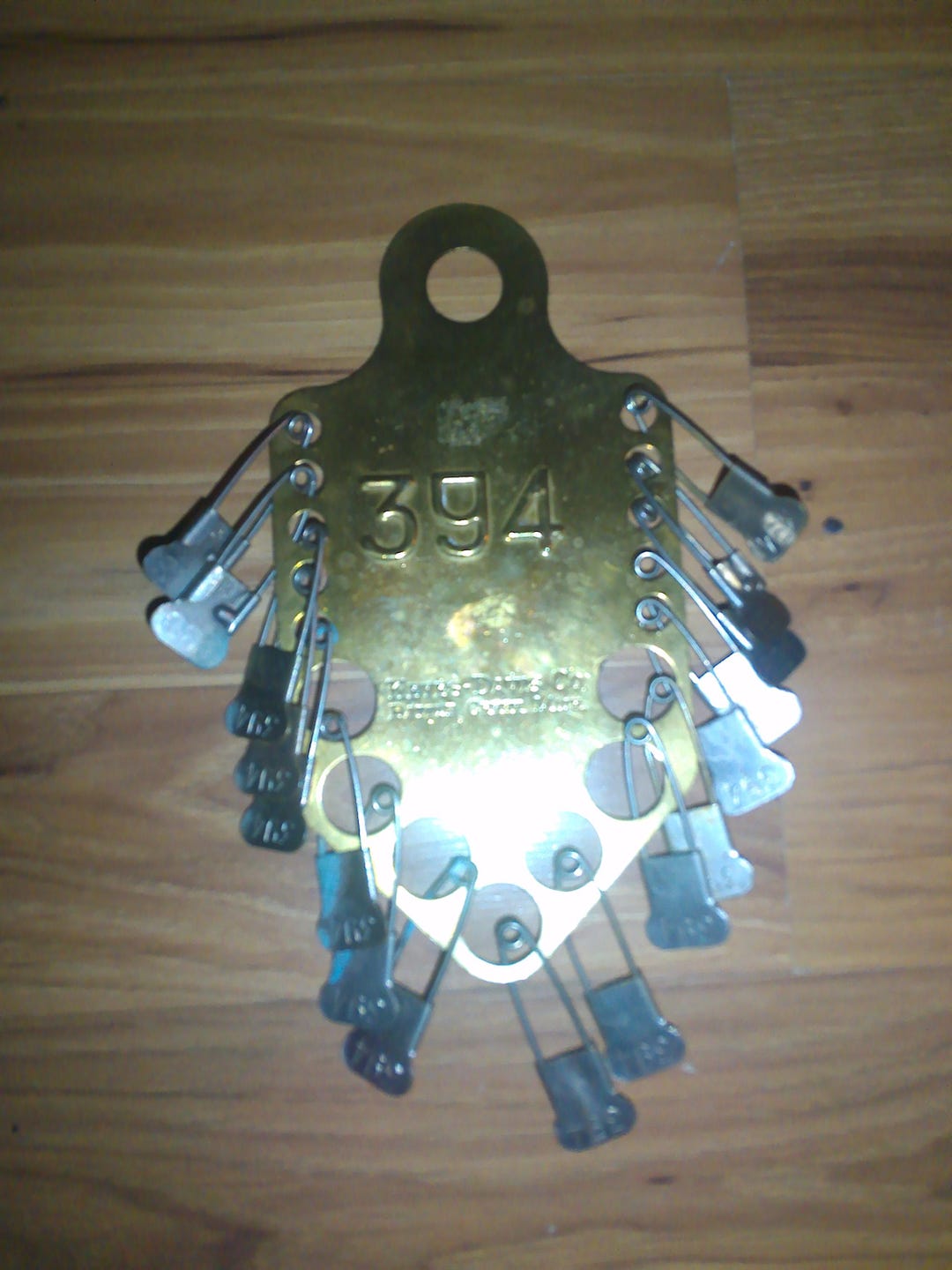 Keyes-davis Laundry Pin Set 1920s Industrial Brass Hanger W 17 Matching ...
