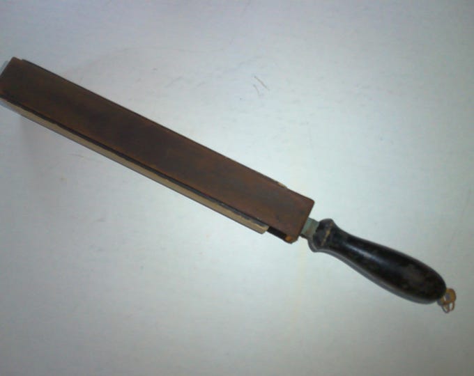 Antique Leather Razor Strop Wand- 13" Long Hand Held Double Sided Form ...