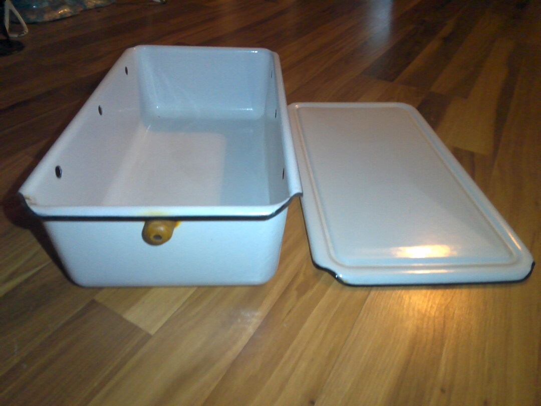 Enamel Box - Antique Vented Medical Equipment Storage Sterilizer ...