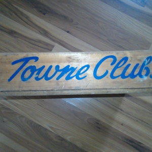 Towne Club Soda Pop Crate Blue Paint on Wood With Wood Liners for 6 ...