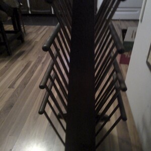 Antique Magazine Rack 4 Level Turned Wood Spindle Form 30" High X 12" X ...