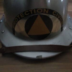 French "protection Civile" Helmet - 1960s Fiberglass Petit Collin Form ...