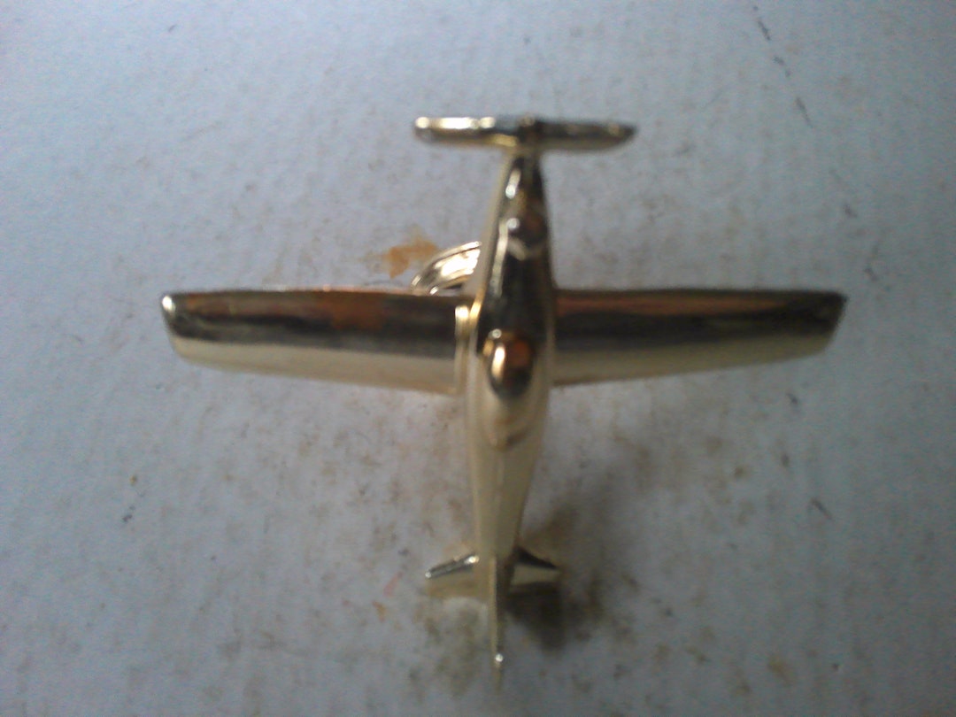 Brass Plane Shaped Trophy Topper - 4.5" Wingspan and Length - Great ...