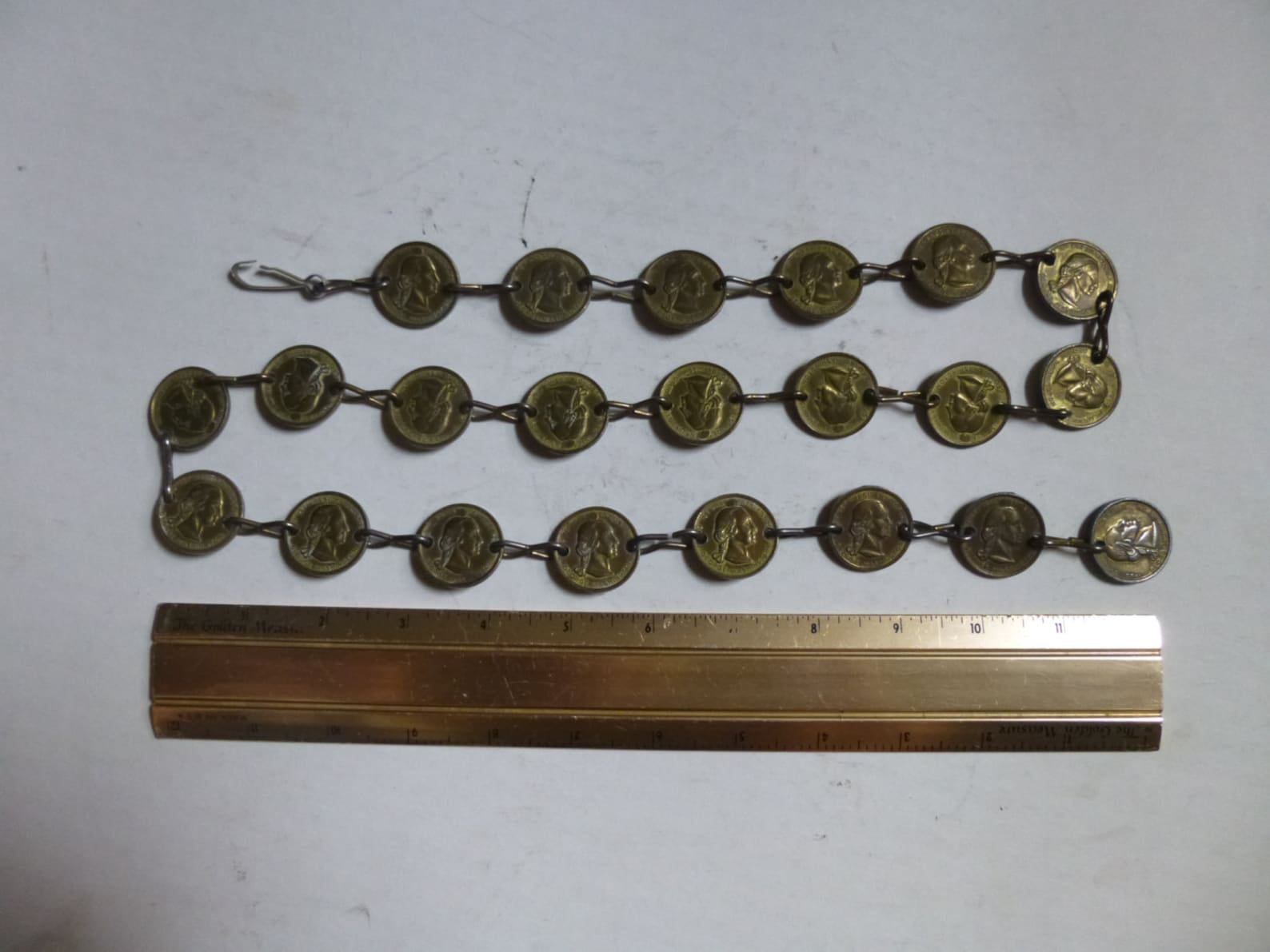 Funky copper colored coin belt 22 double sided double | Etsy