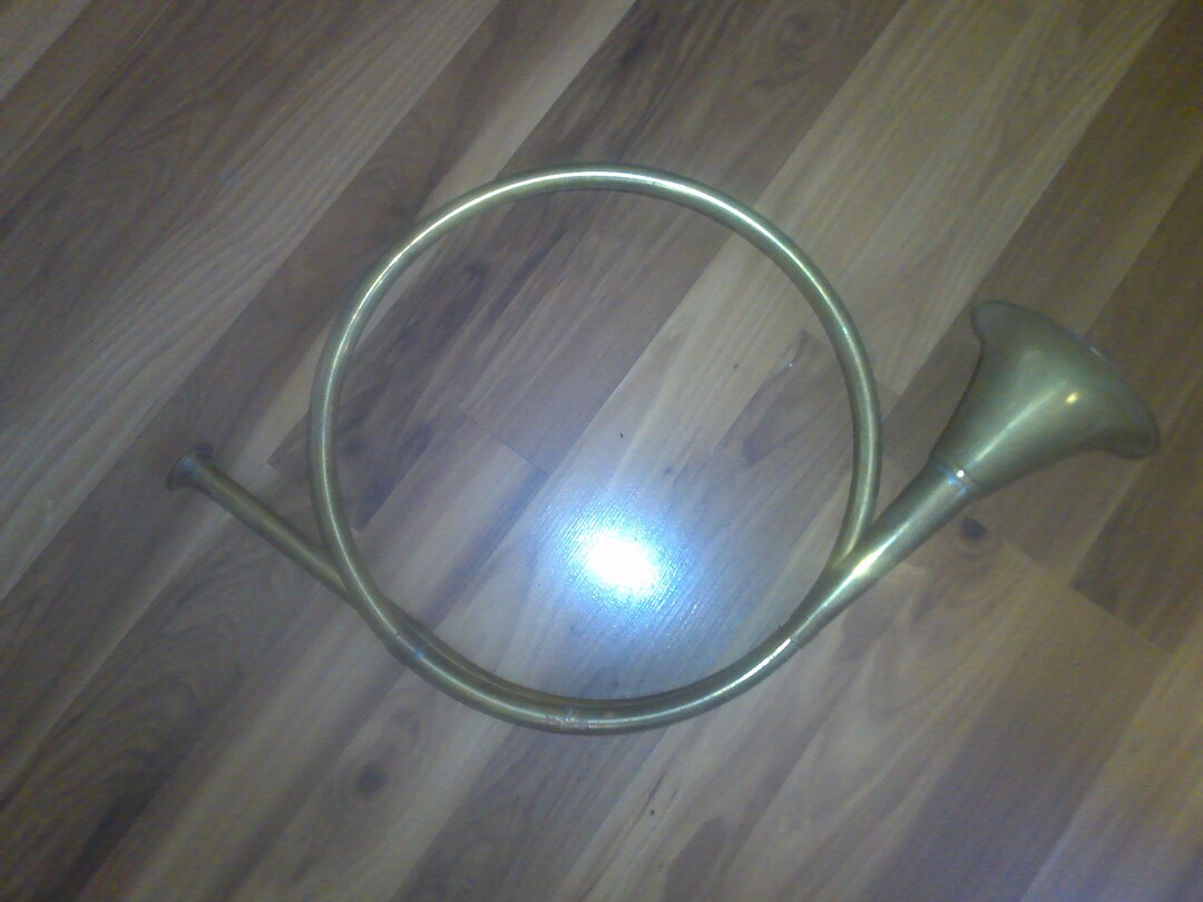Riding or Fox Hunting Trumpet-vintage Circular Horn for Use or Decor-12 ...
