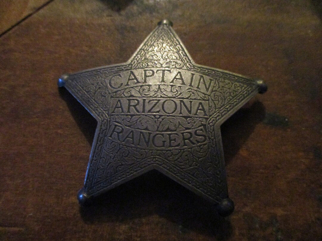 Arizona Rangers Captain Police Badge 2.75 Diameter Pinback Button Fun ...