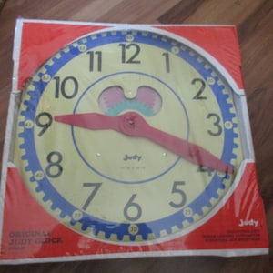 Judy Clock - 1960s Educational Learning Toy - How to Tell Time in ...