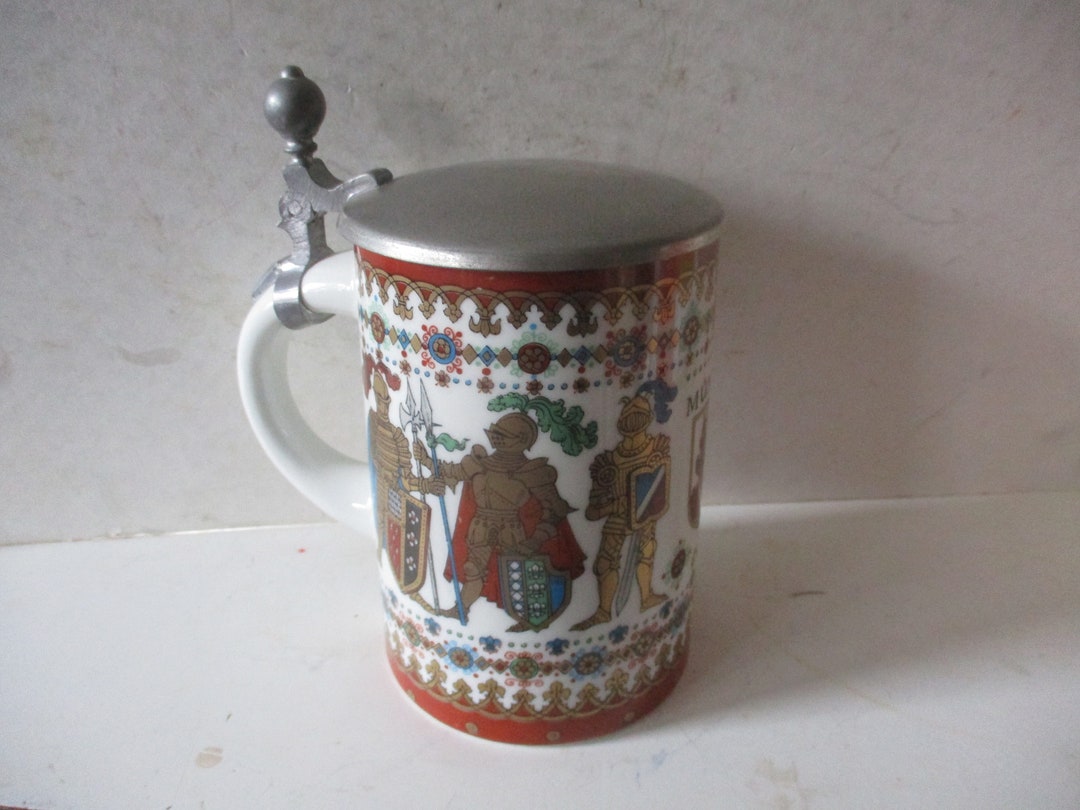 BMF of Germany - Tankard Stein With Hinged Pewter Lid - 24 Oz Form ...