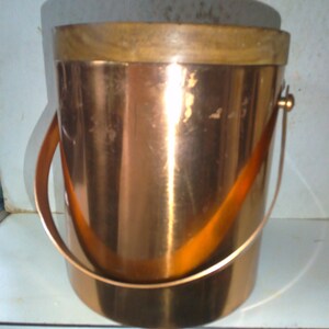MCM Ice Bucket and Tongs - Copper Clad Stainless Steel Insulated Form W ...