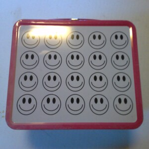 Smiley Face Lunch Box - Vintage Repro Stock by G Whiz - Classic Tin ...