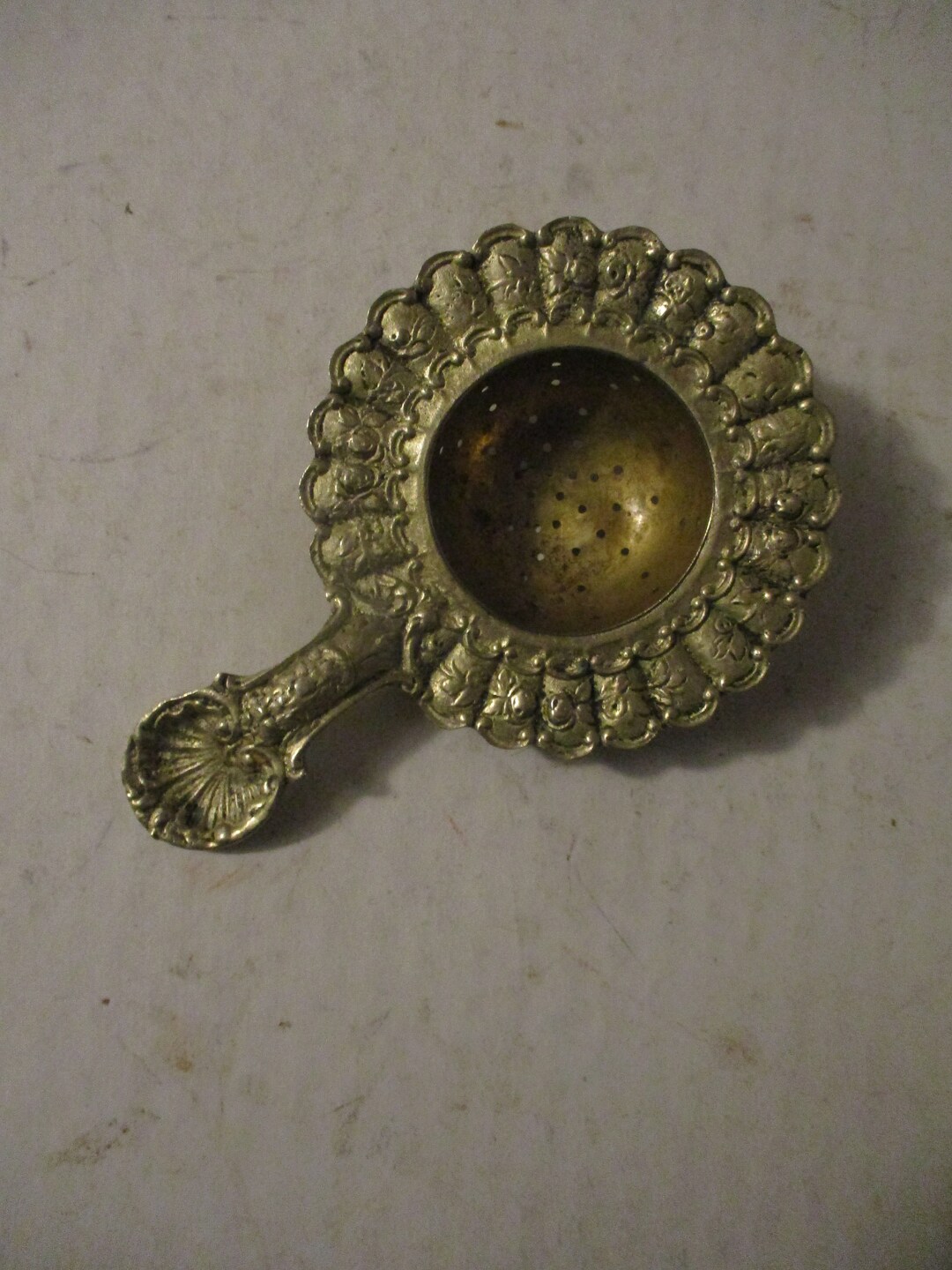 Art Nouveau Tea Strainer - Rare and Unusual Spoon Form With Rose Design ...