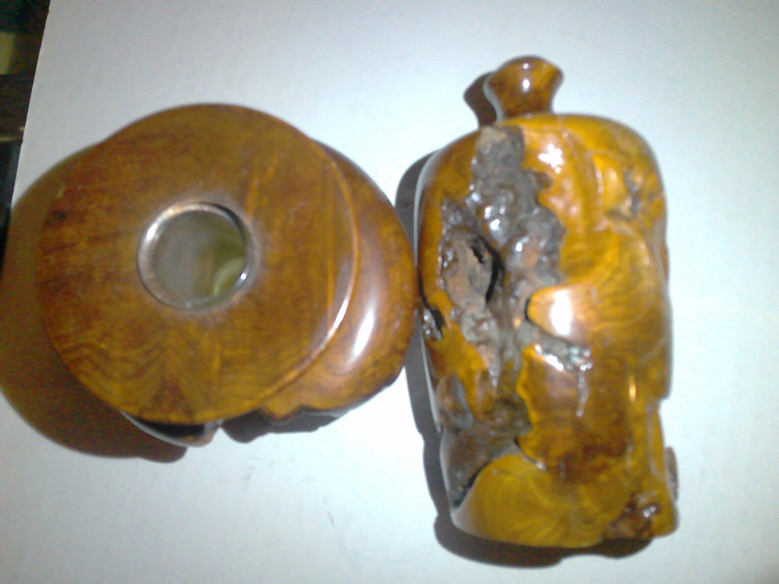 Burl Wood Bud Vase and Incense Burner-cali. Muir Woods 4" High 4" Diam ...